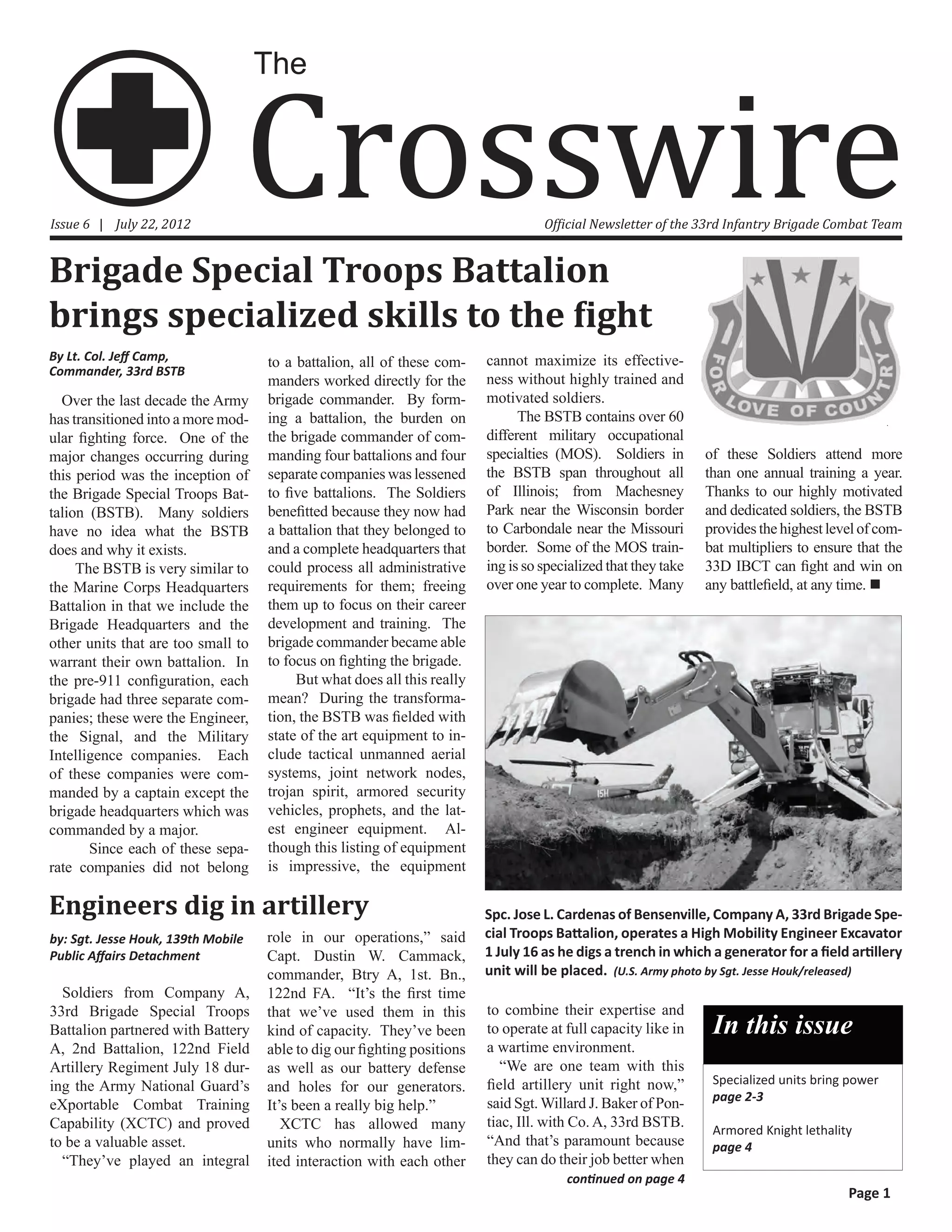 33d Infantry Brigade Crosswire Issue 6 | PDF