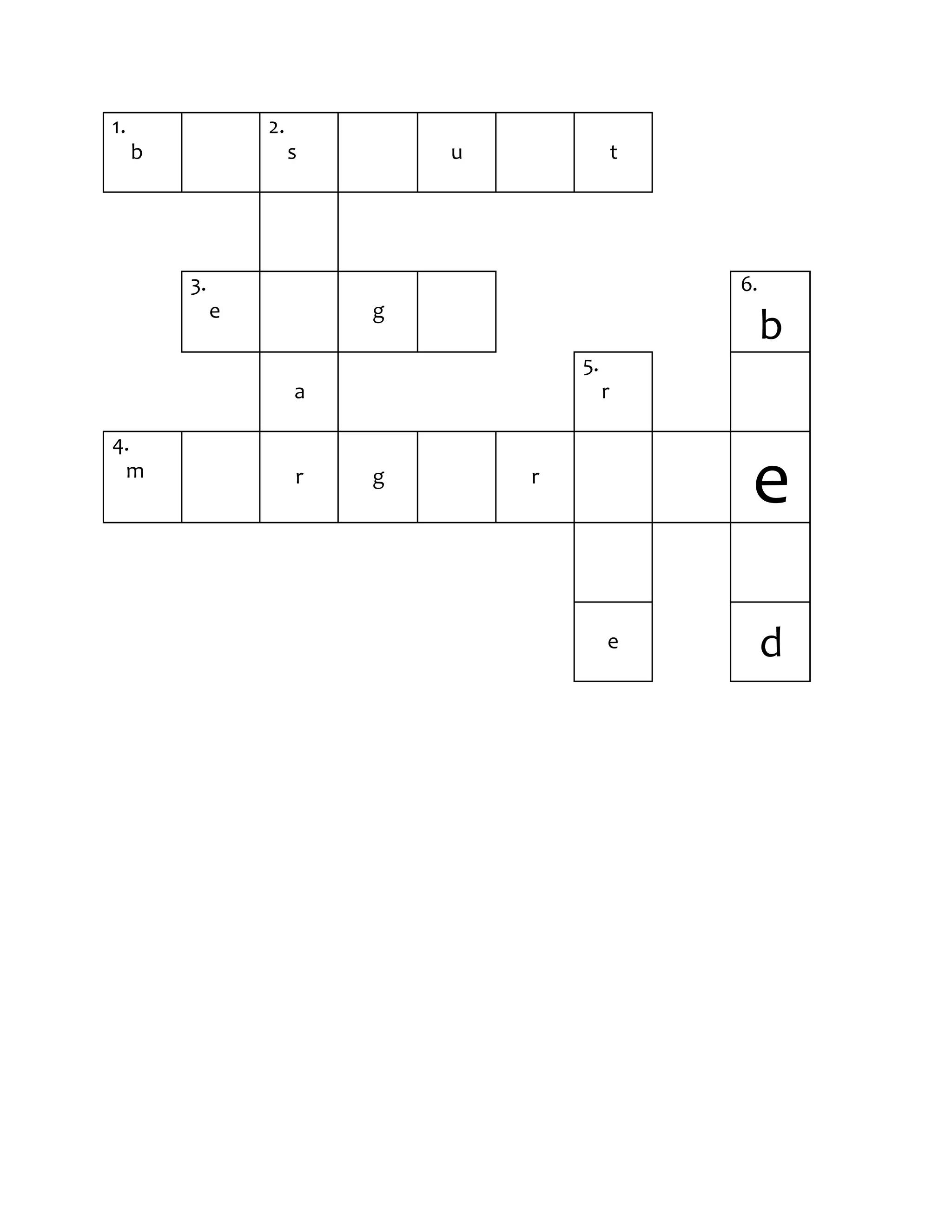 Crossword unit 6 | DOCX