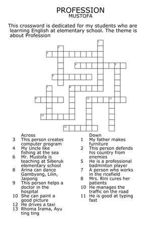 Crossword profession | PDF