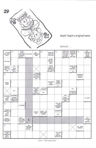 Crossword puzzles for students (750 word level)v | PDF