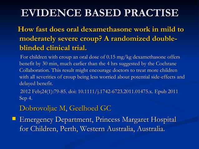 Croup | PPT | Ear, Nose and Throat Conditions | Diseases and Conditions