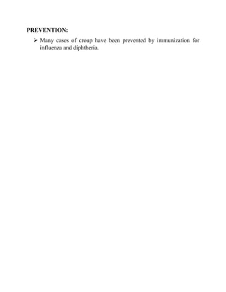 CROUP.pdf FOR NURSING STUDENTS CREATED BY KIRAN KARETHA | PDF