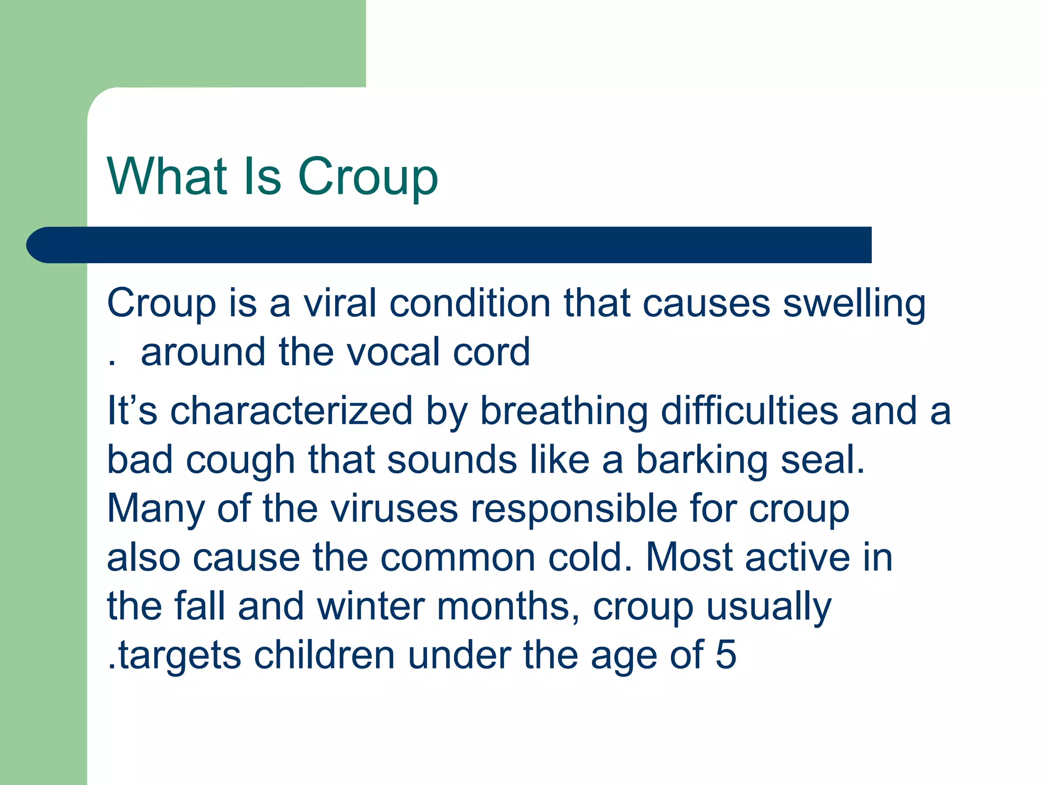 Croup syndrome | PPT
