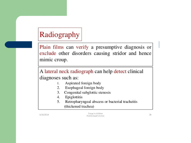 Croup syndrome | PPT | Lung and Respiratory Health | Diseases and ...