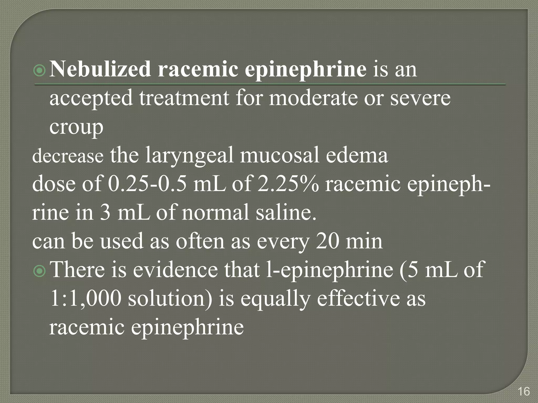 Croup laryngotracheobronchitis 2015 | PPTX