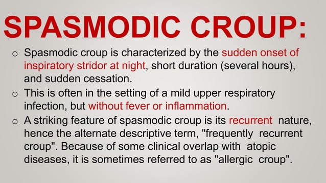 Croup | PPTX | Lung and Respiratory Health | Diseases and Conditions