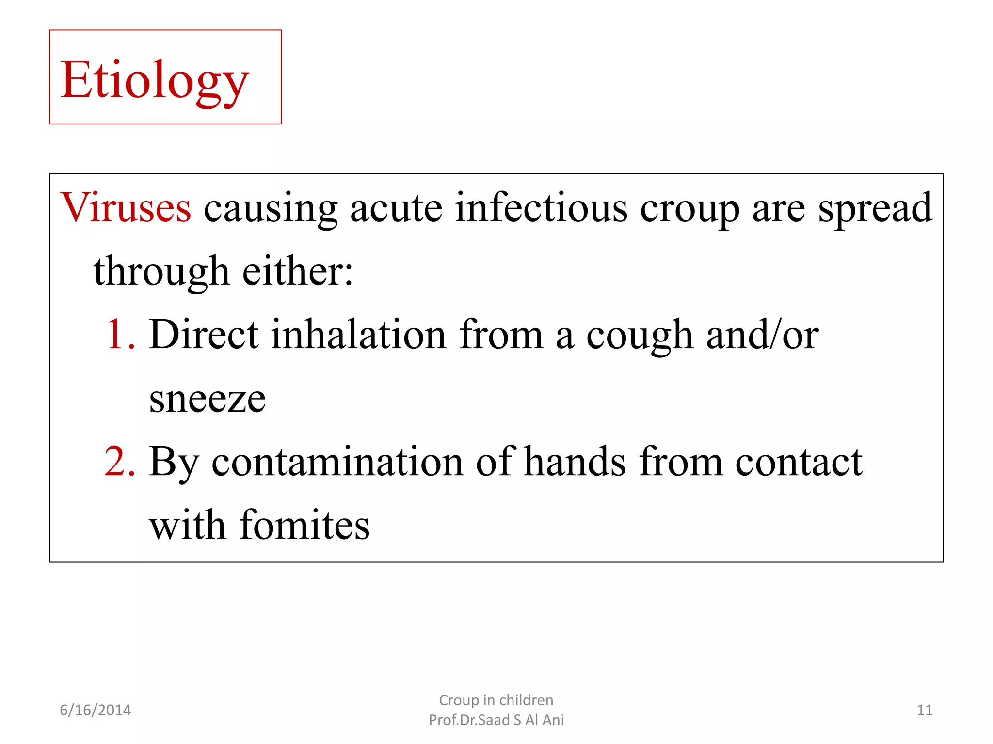 Croup in children | PPTX