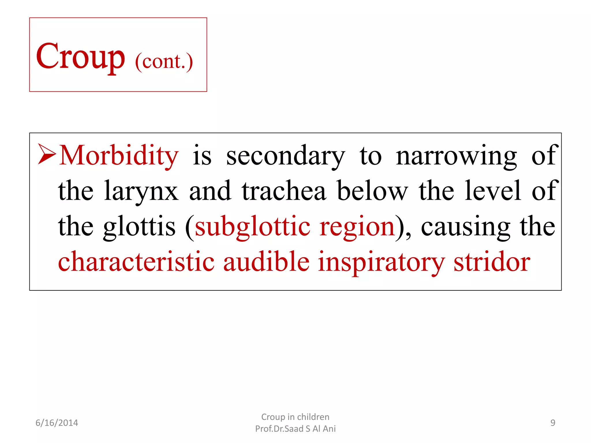 Croup in children | PPTX