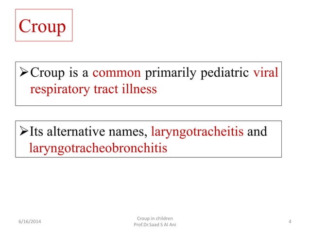 Croup in children | PPTX