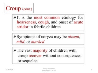 Croup in children | PPTX