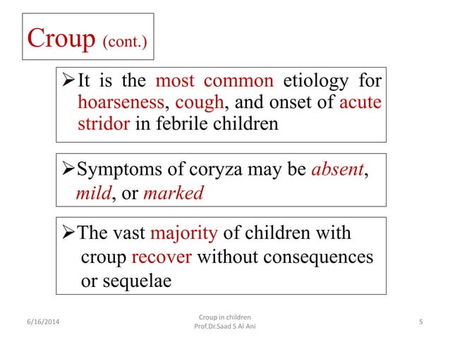 Croup in children | PPTX