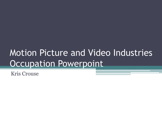 occupation powerpoint | PPT