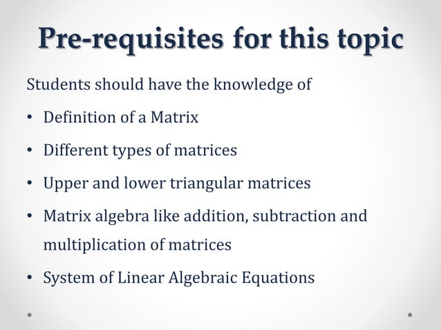 Crout s method for solving system of linear equations | PPTX | Physics | Science