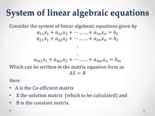 Crout s method for solving system of linear equations | PPT