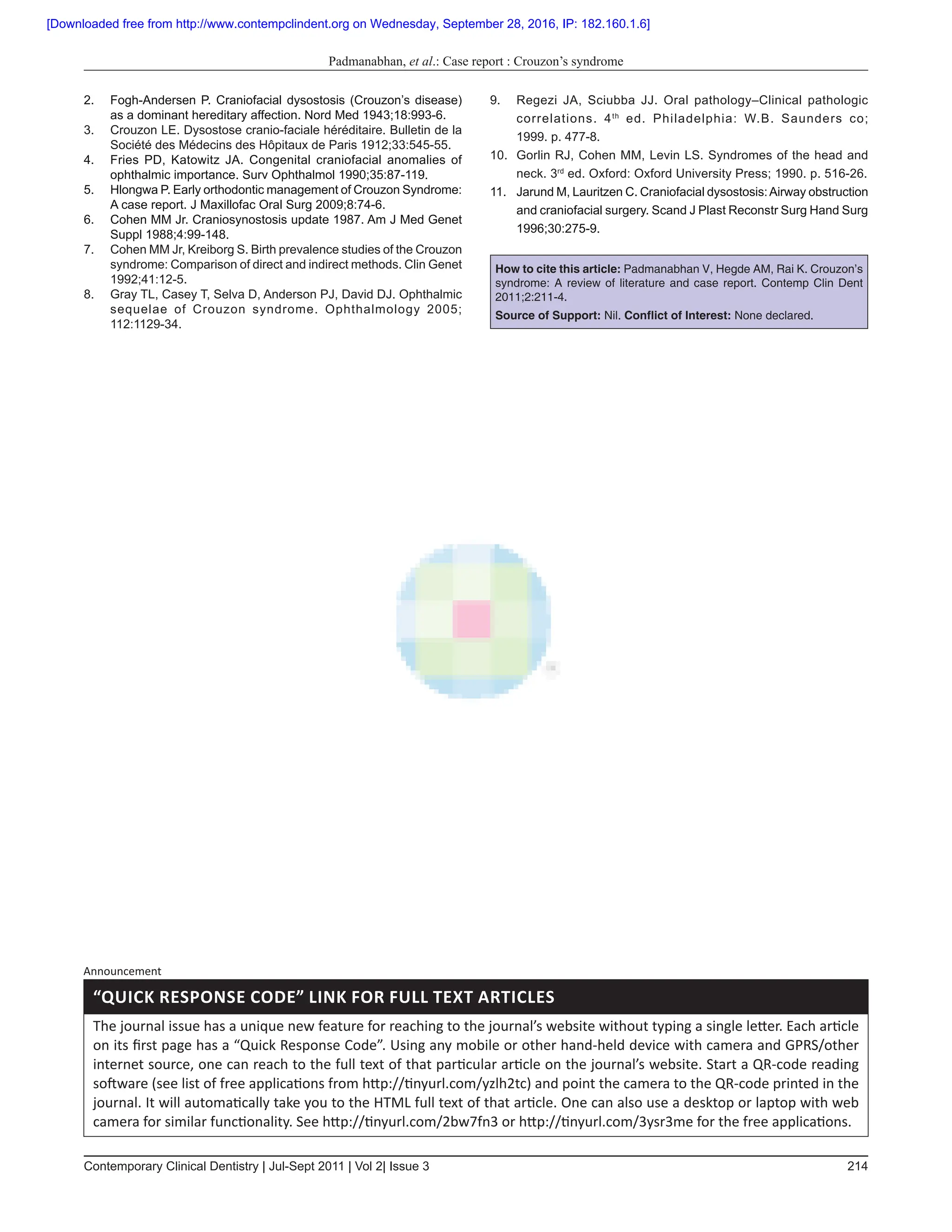 Crouzon’s syndrome: A review of literature and case report.pdf