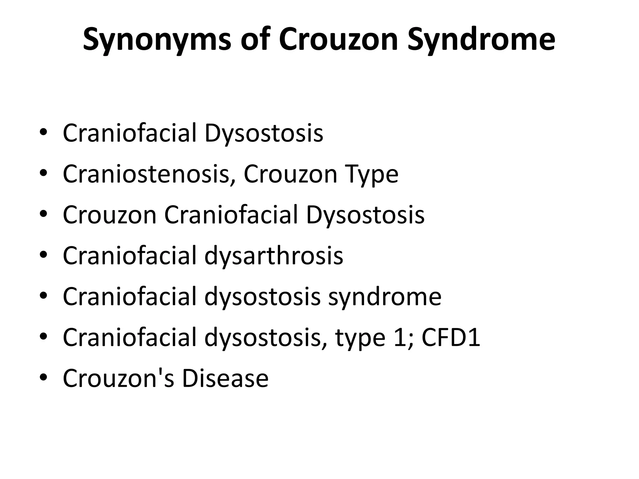 Crouzon syndrome | PPTX