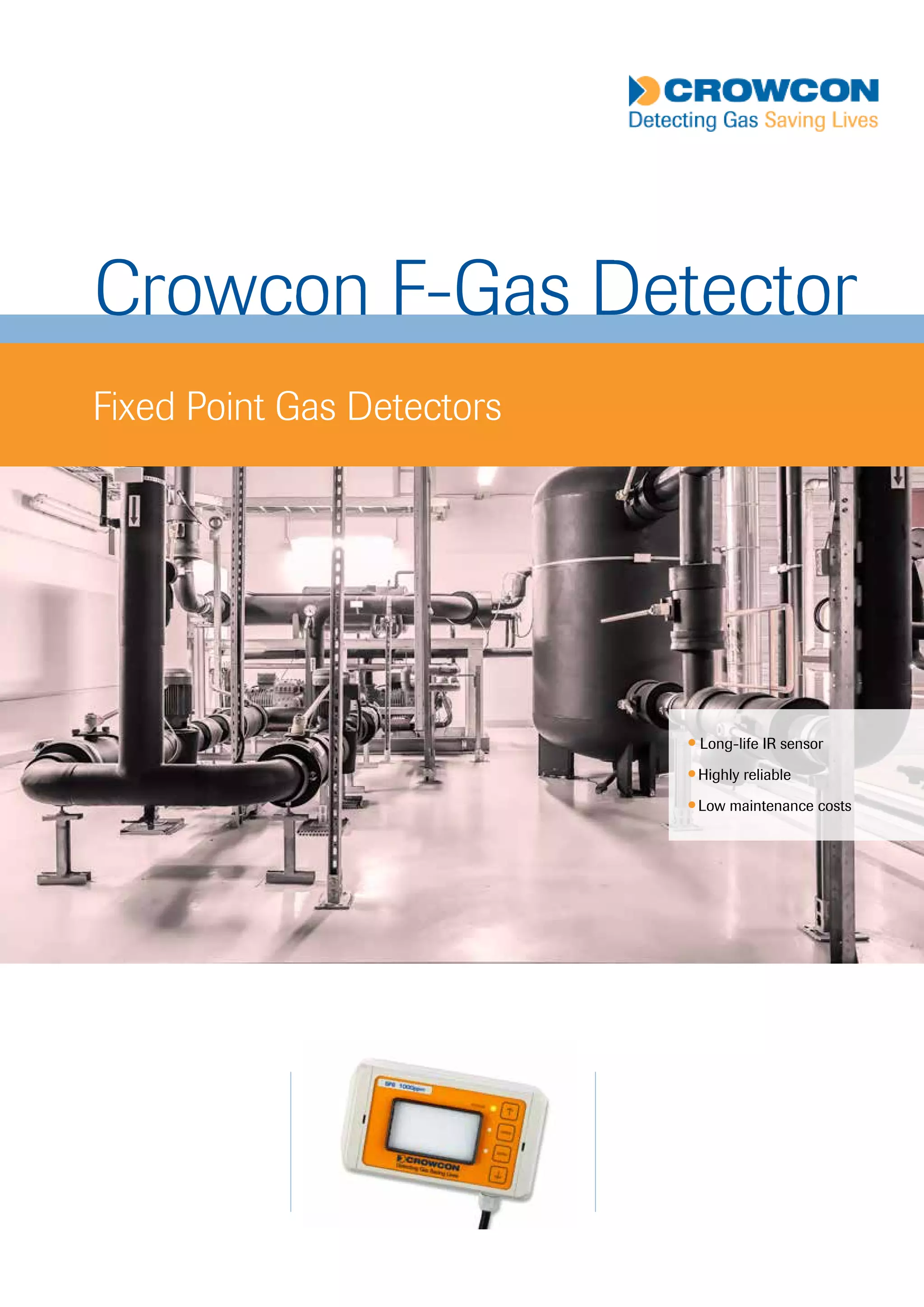 Crowcon F-Gas Fixed Gas Detector - Spec Sheet | PDF
