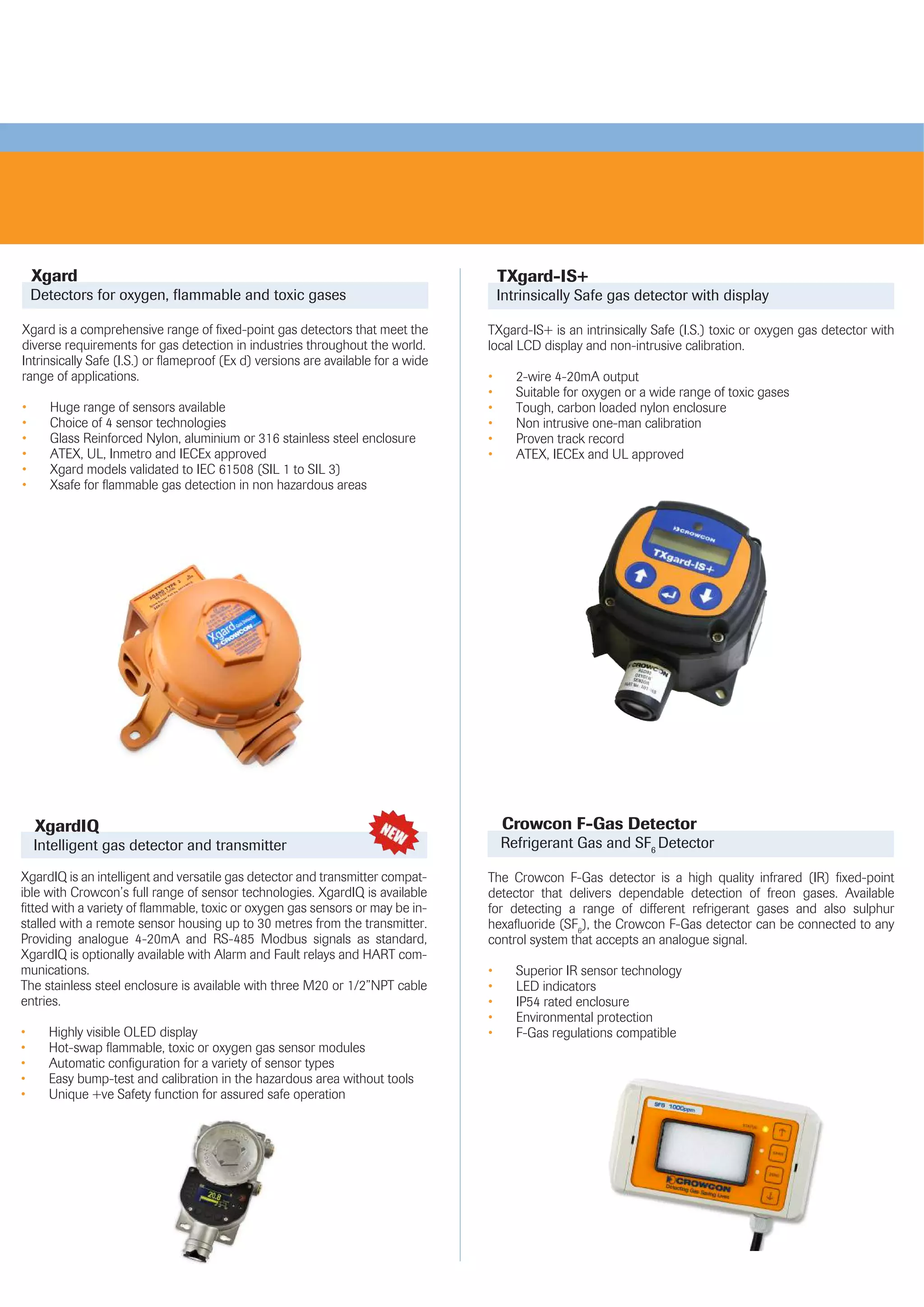 Crowcon Fixed Gas Detectors - Product Brochure | PDF