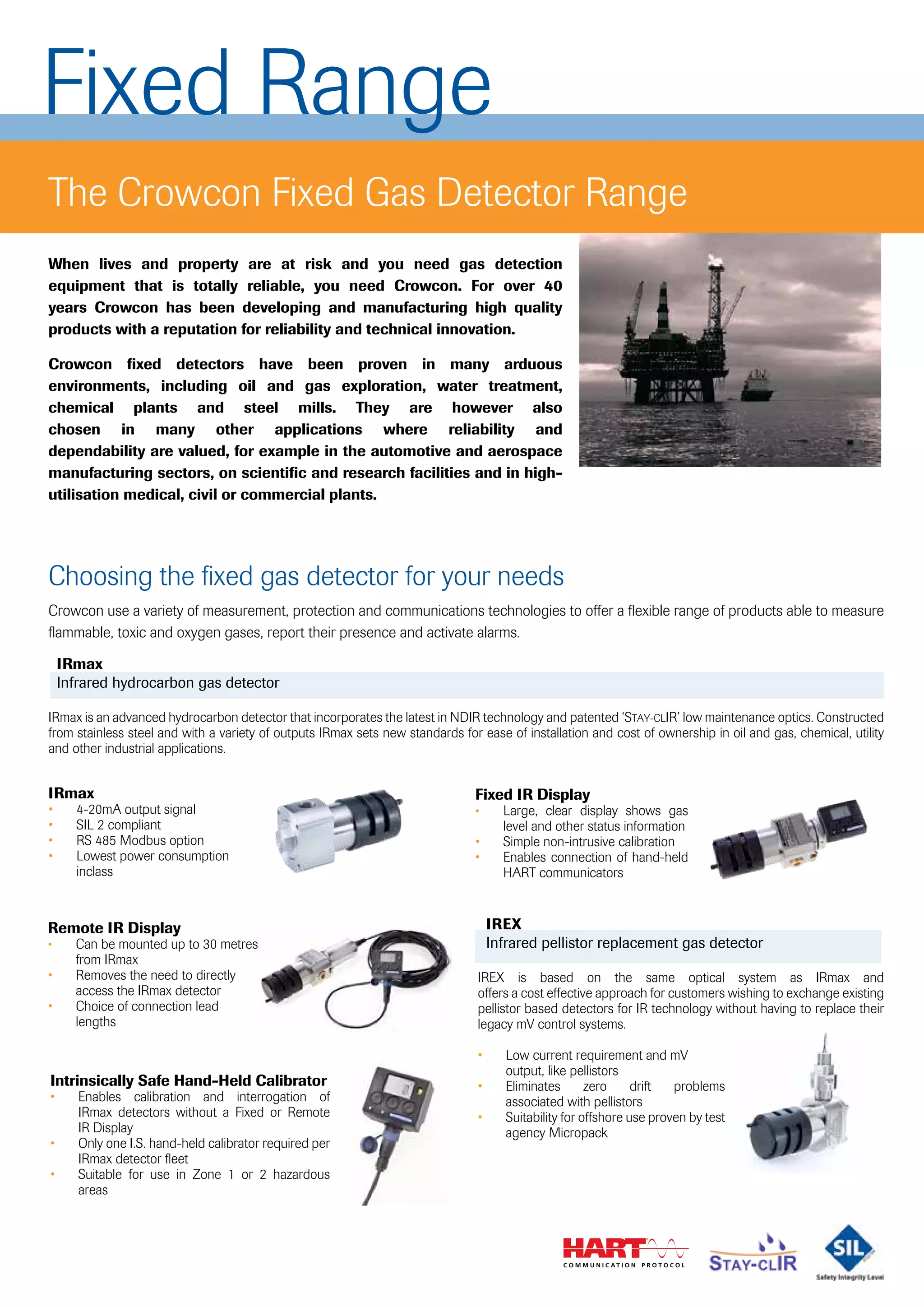 Crowcon Fixed Gas Detectors - Brochure | PDF