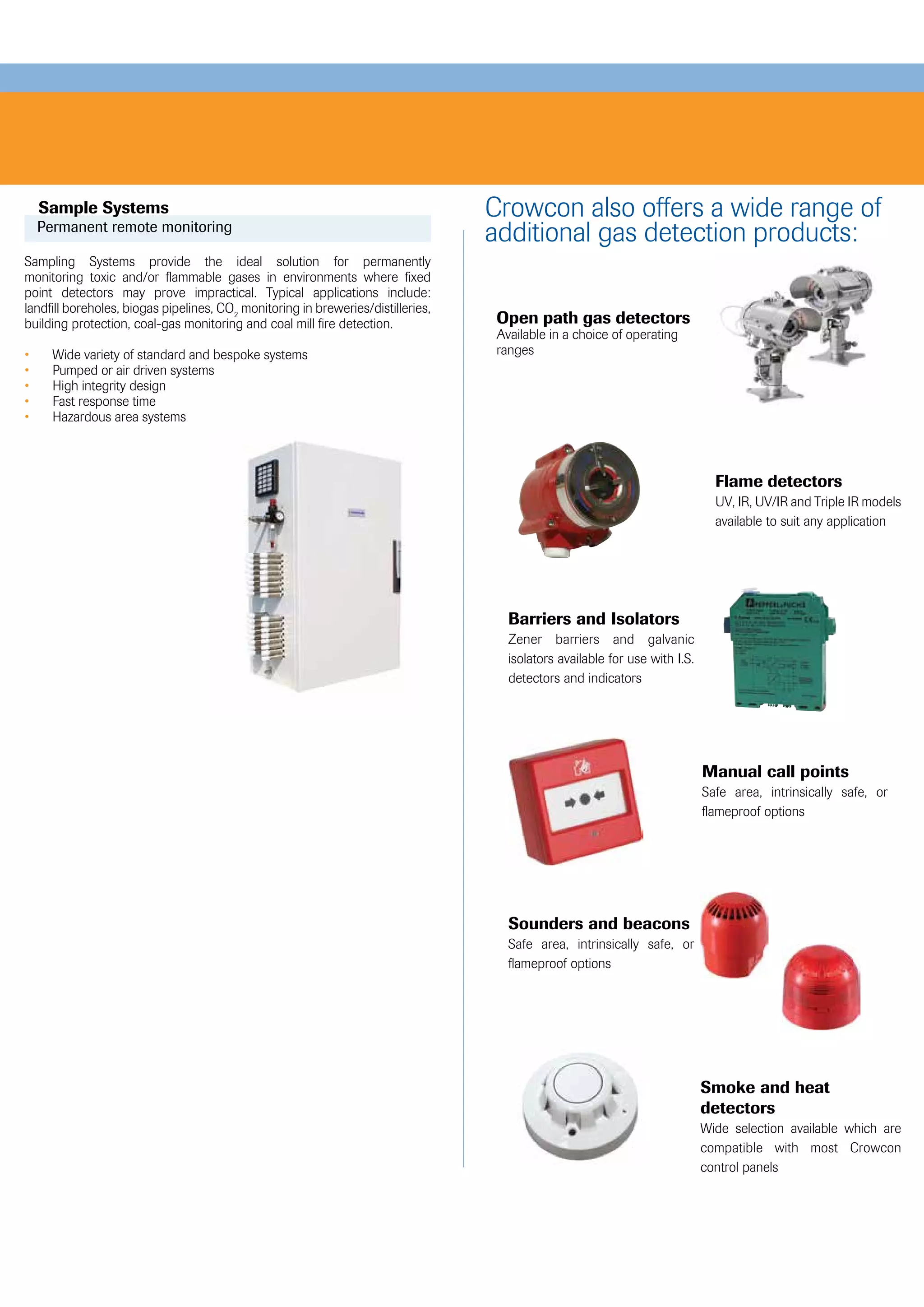 Crowcon Fixed Gas Detectors - Brochure | PDF