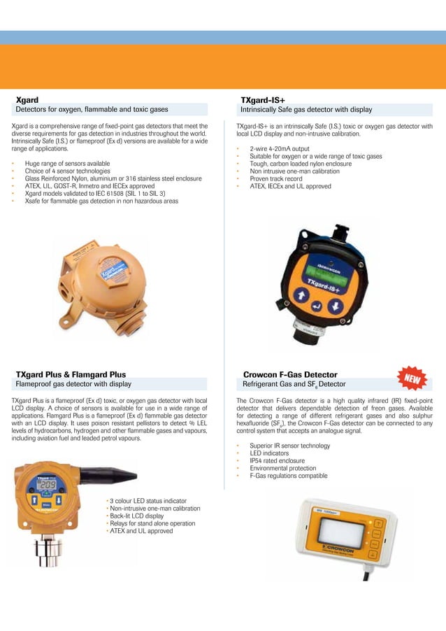 Crowcon Fixed Gas Detectors - Brochure | PDF