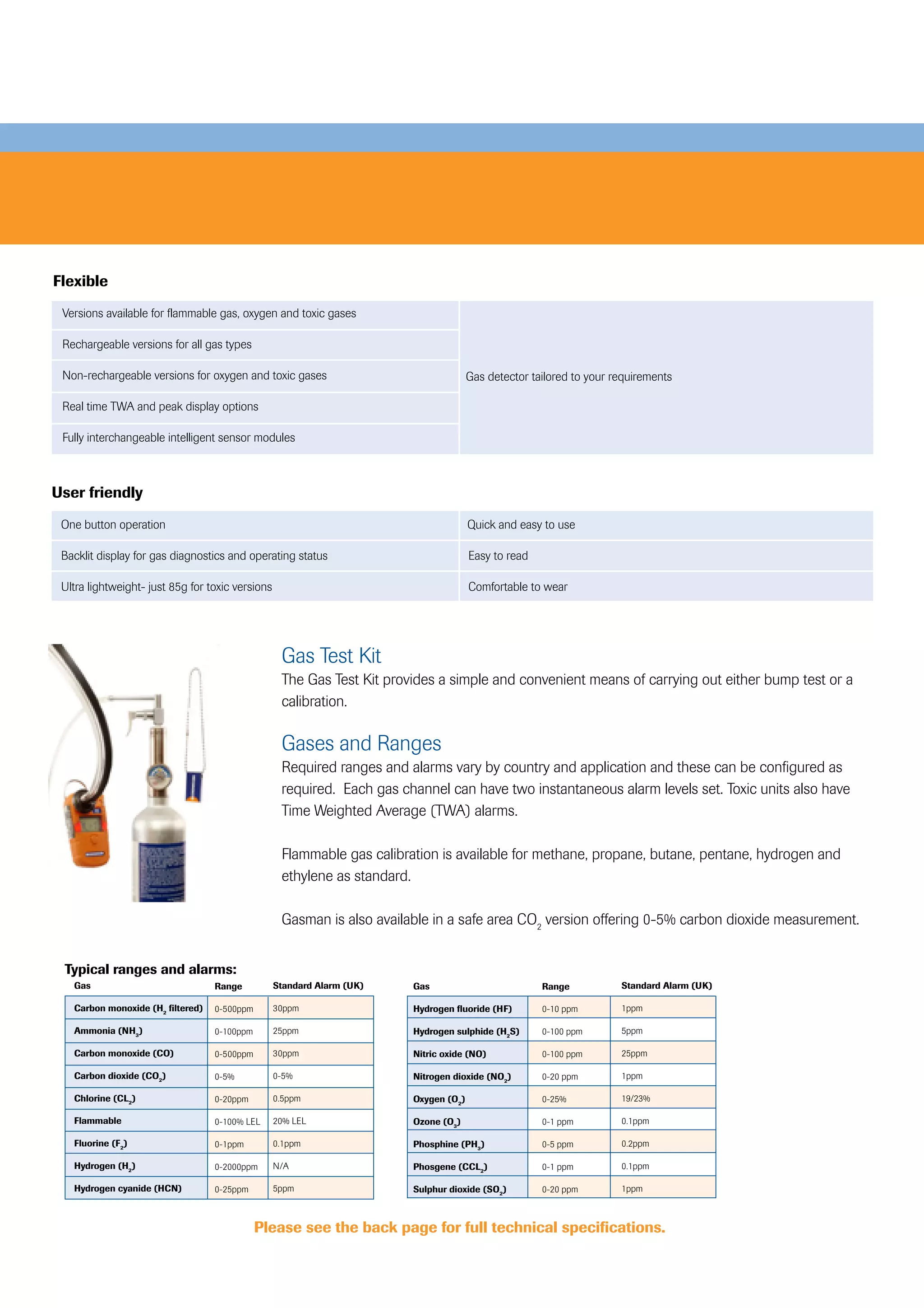 Crowcon Gasman Portable Gas Detector - Spec Sheet | PDF