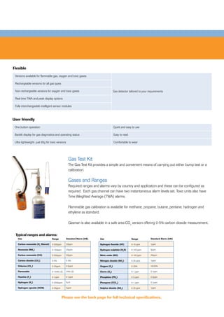 Crowcon Gasman Portable Gas Detector - Spec Sheet | PDF