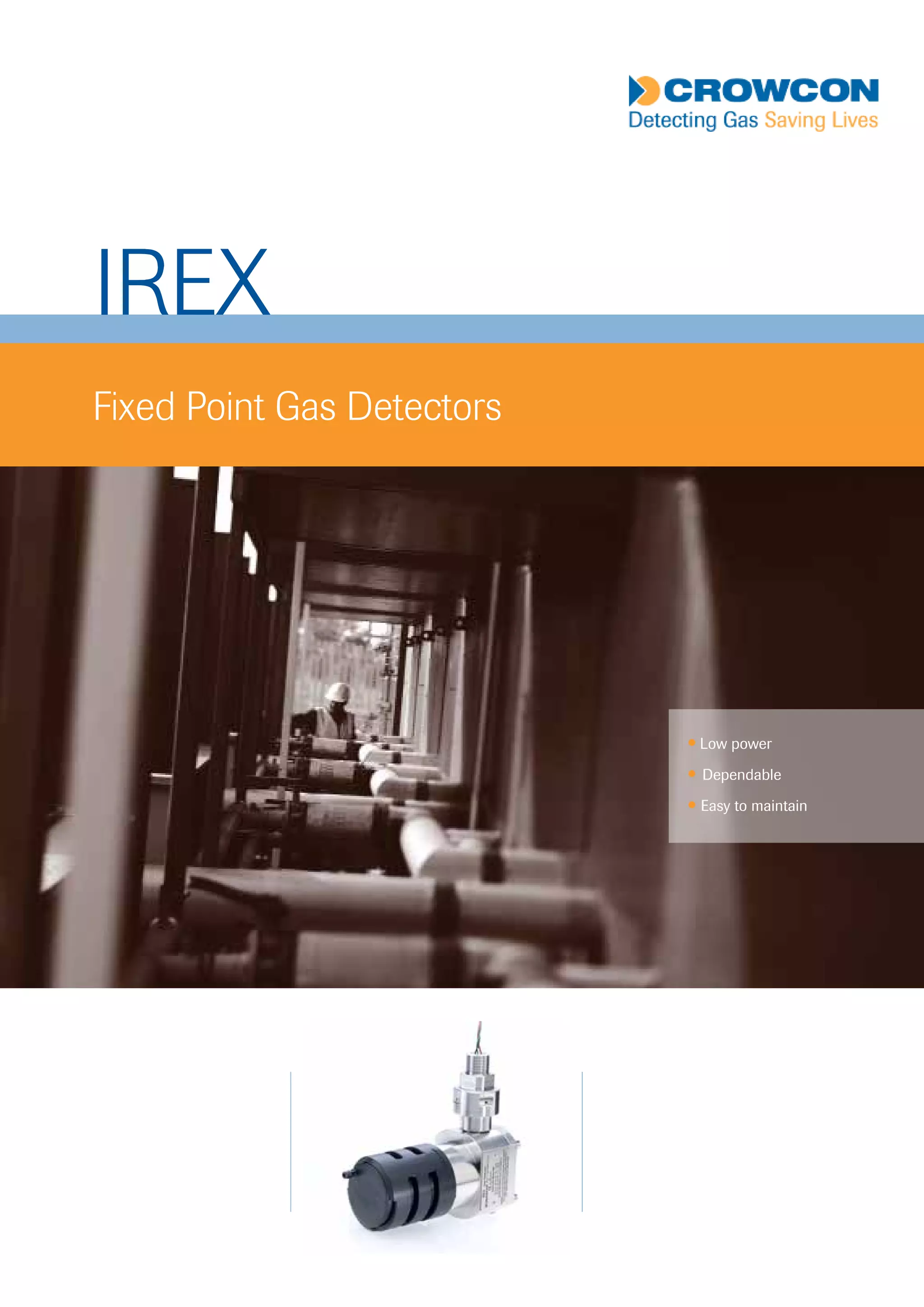 Crowcon IREX Fixed Gas Detector - Spec Sheet | PDF | Technology & Computing
