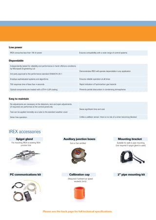 Crowcon IREX Fixed Gas Detector - Spec Sheet | PDF | Technology & Computing