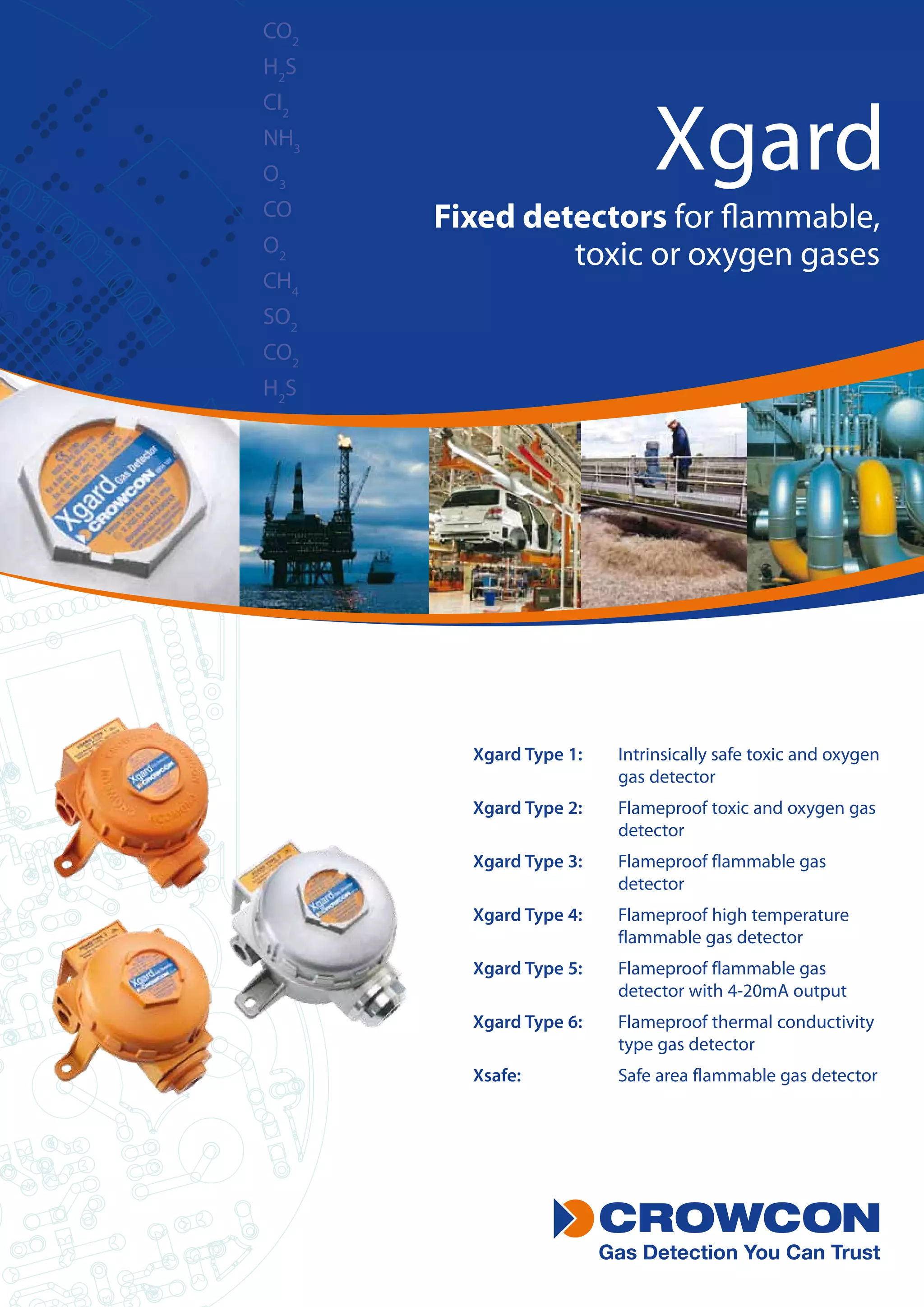 Crowcon Xgard Type 6 Fixed Gas Detector - Spec Sheet | PDF