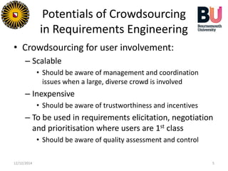 Crowd centric requirements engineering - ra | PPT