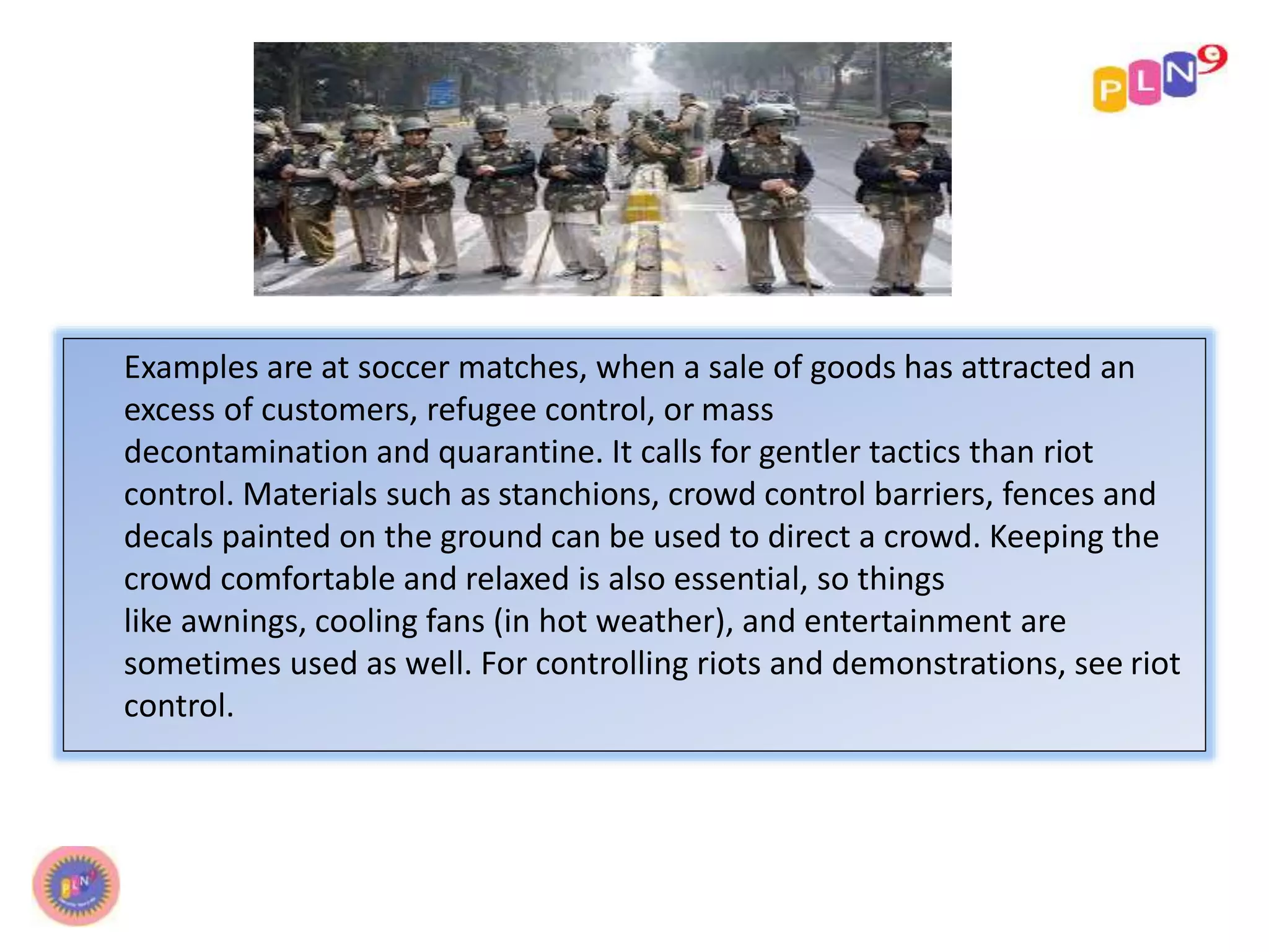 Crowd control management | PPTX