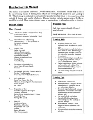 Crowd Control Riot Manual | PDF