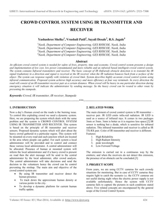 Crowd control system using ir transmitter and receiver | PDF