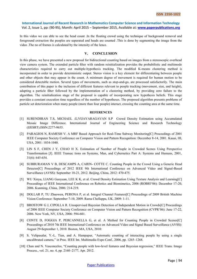 Crowd Density Estimation Using Base Line Filtering | PDF