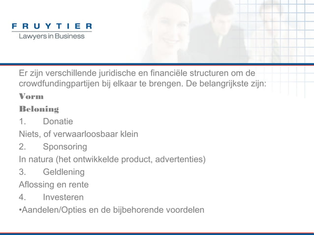 Crowdfunding in nederland de vormen en de consequenties | PPT