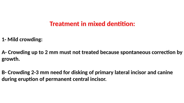 crowding of teeth .pptx management of crowding | PPTX
