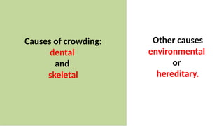 crowding of teeth .pptx management of crowding | PPTX