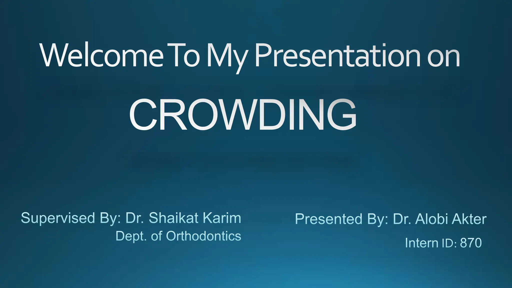 crowding and its management presentation | PPTX