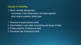 crowding and its management presentation | PPTX | Dental Health ...