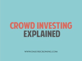 Crowd Investing Explained | PDF
