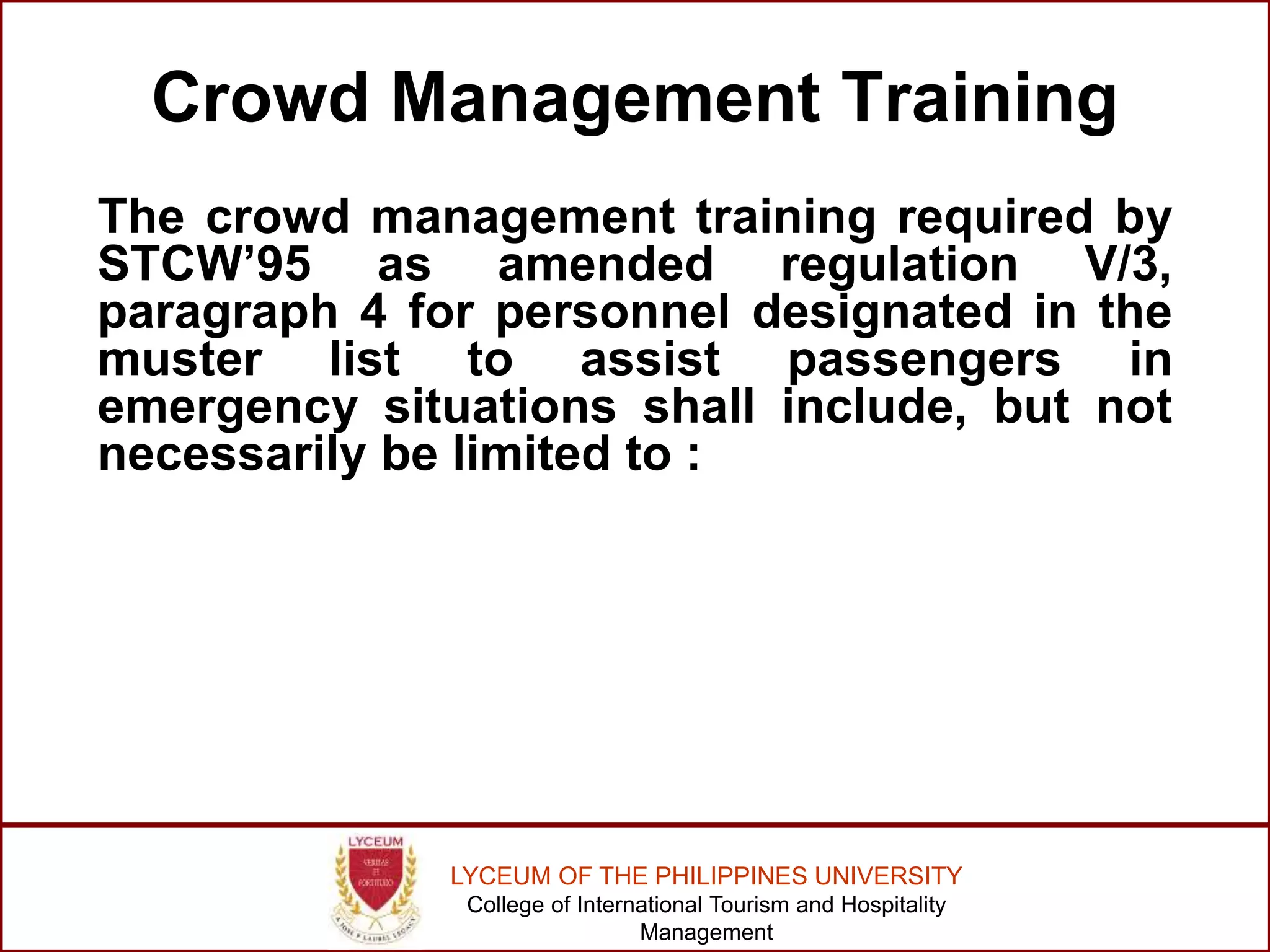 Crowd Management | PPTX