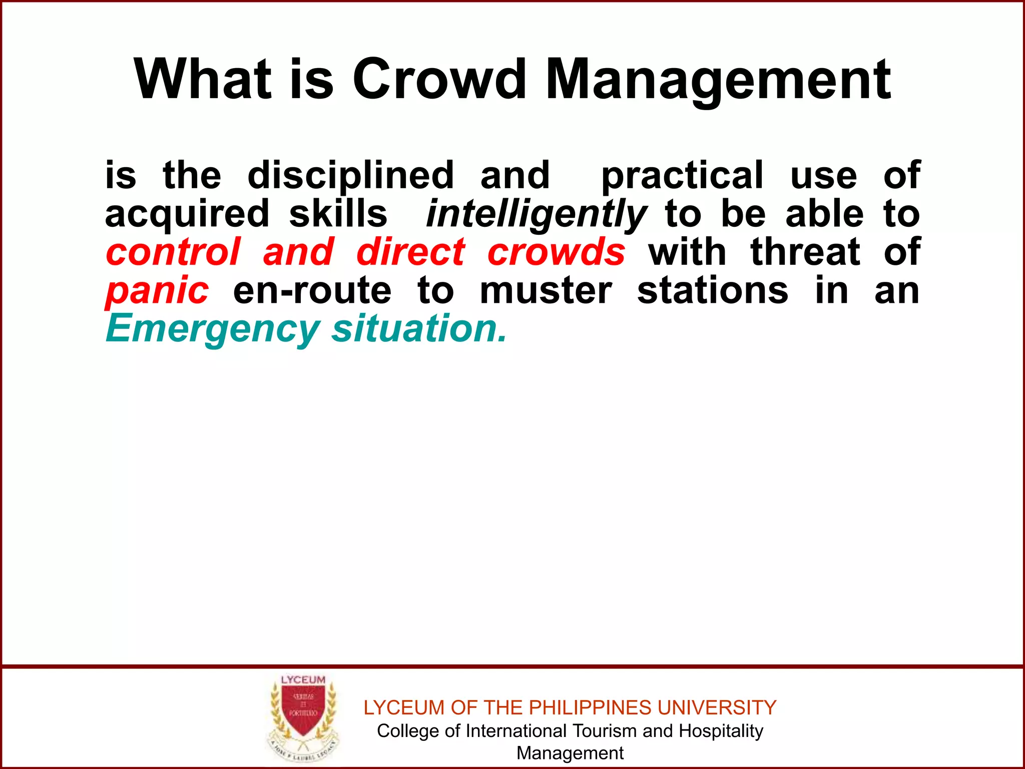 Crowd Management | PPTX