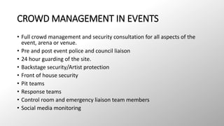 Crowd management- In Events- Strategies, Reasons, Benefits, Why | PPT