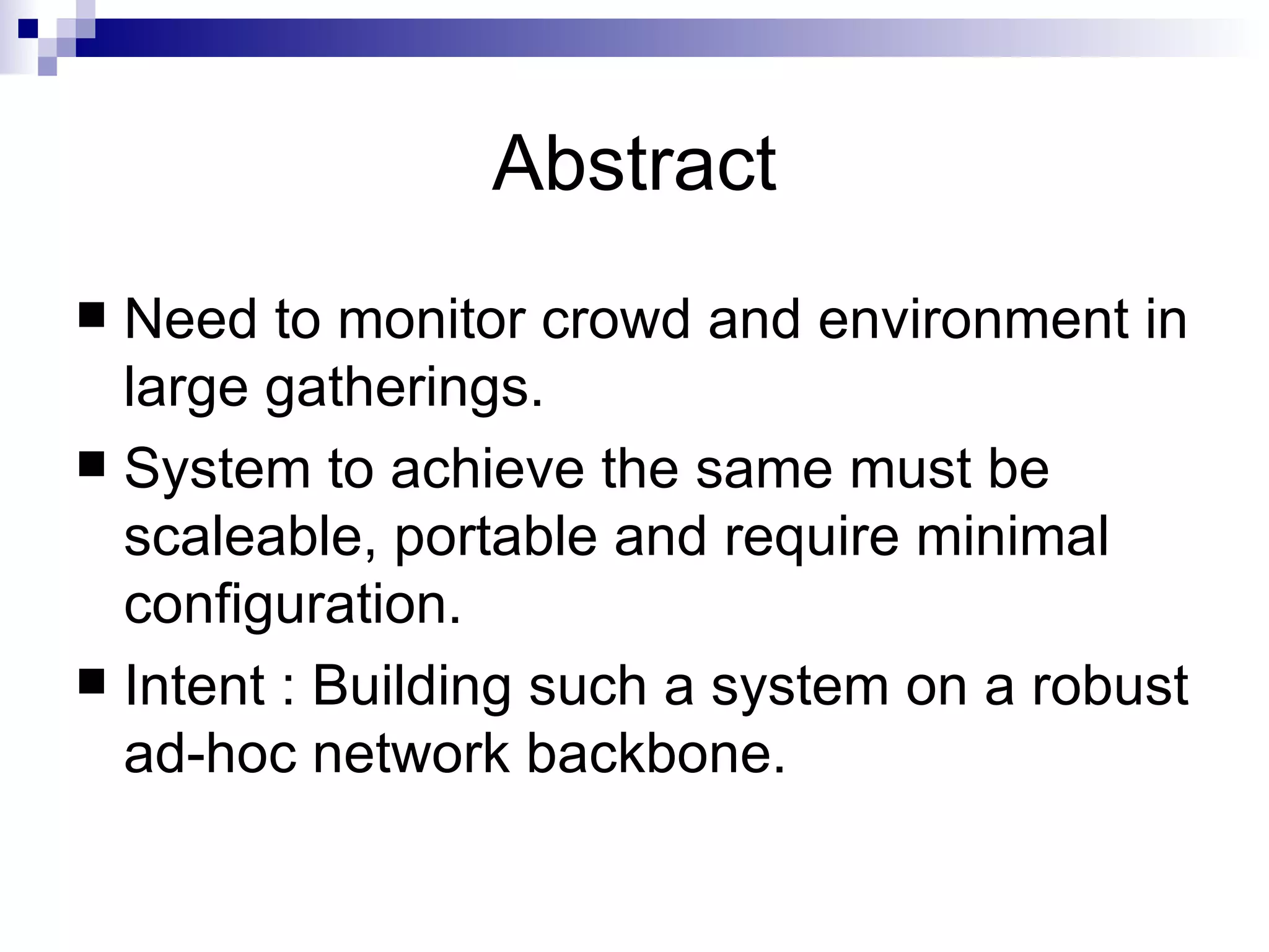 Crowd management system | PPT