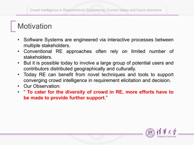 Crowd Intelligence in Requirements Engineering:Current Status and Future Directions | PPT