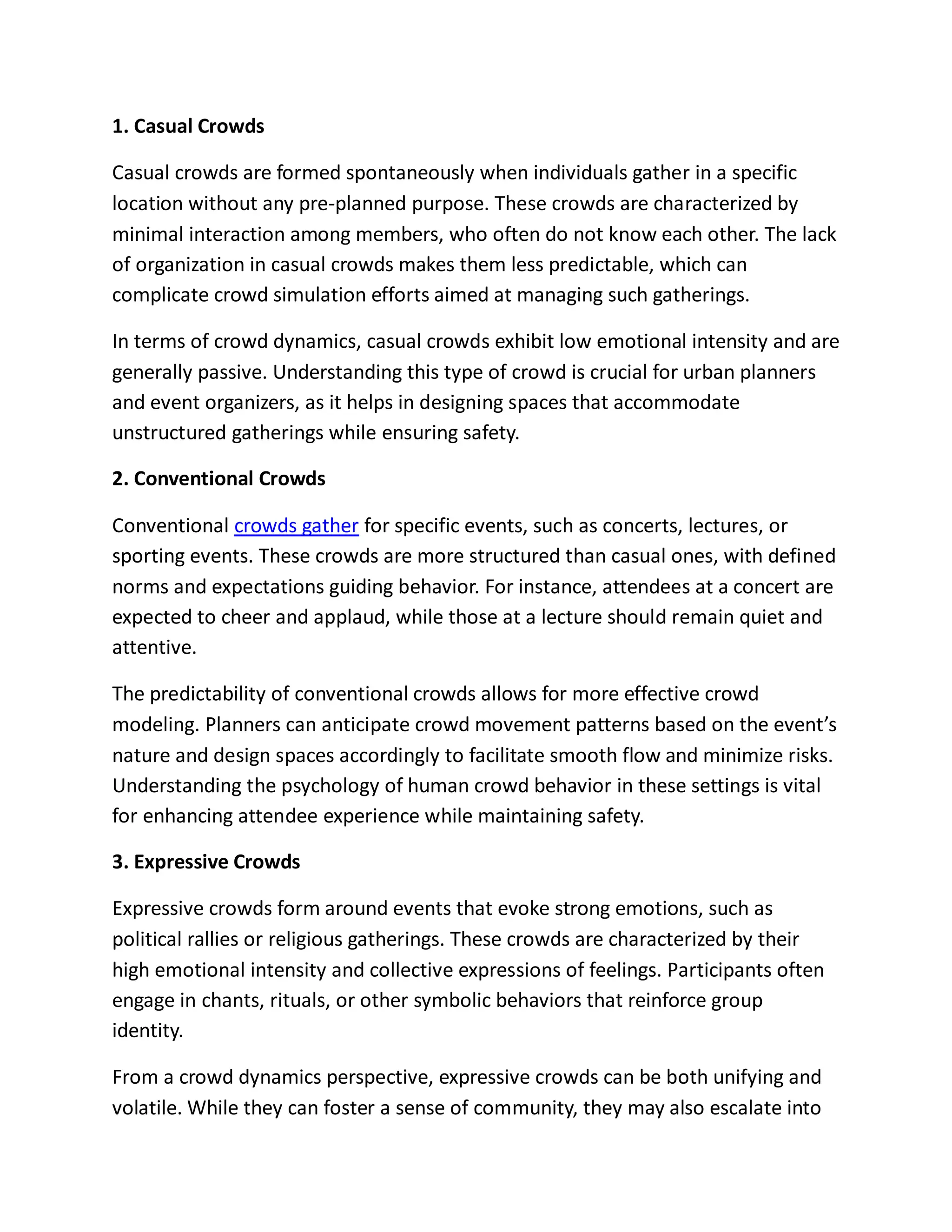 Crowd Simulation and Modeling: Understanding the Dynamics of Human ...