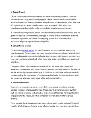 Crowd Simulation and Modeling: Understanding the Dynamics of Human ...