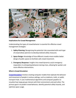 Crowd Simulation and Modeling: Understanding the Dynamics of Human Behavior | PDF