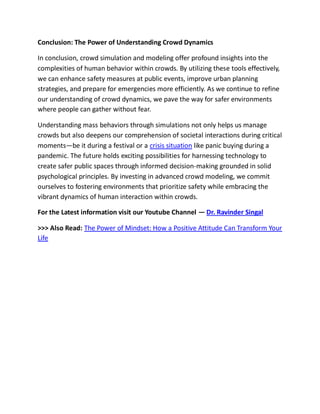 Crowd Simulation and Modeling: Understanding the Dynamics of Human ...
